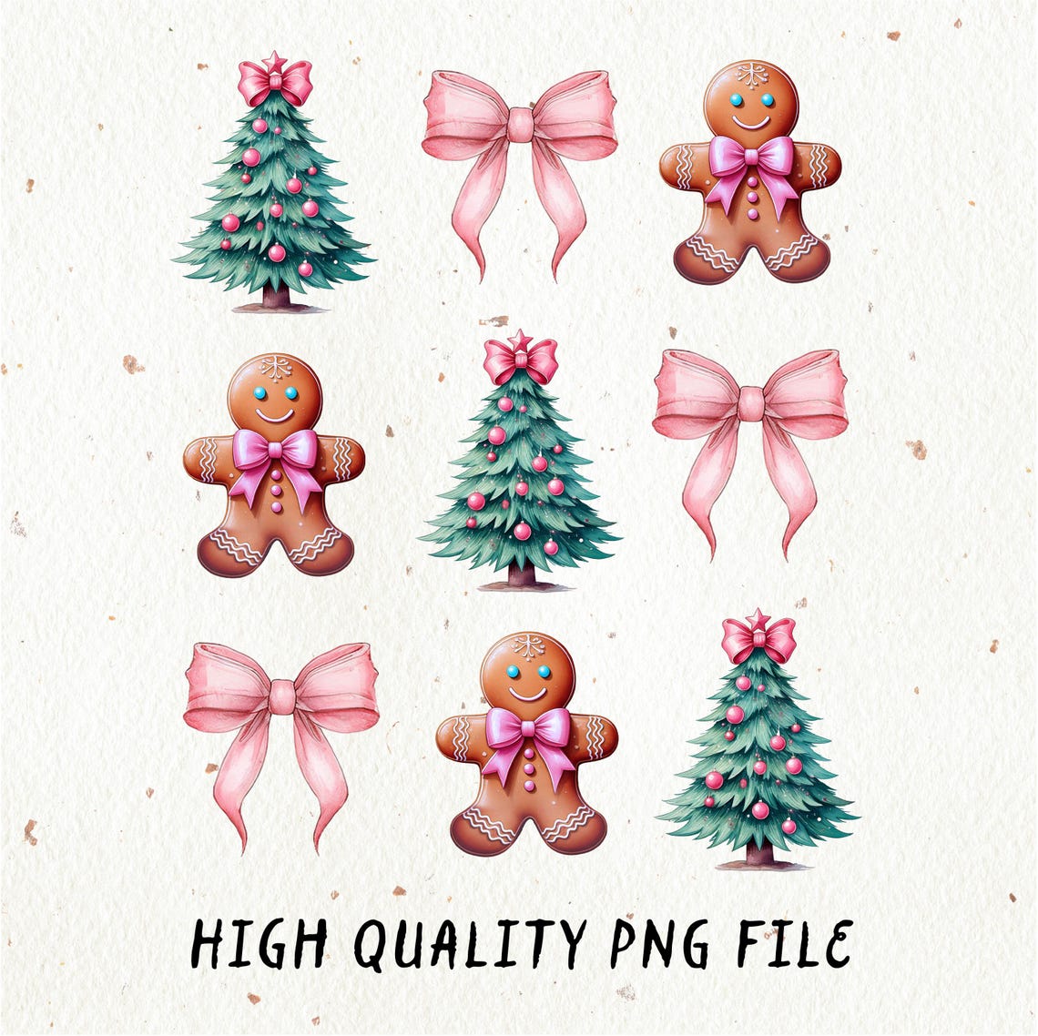 Coquette Christmas Png | Coquette Bow Png | Gingerbread Man Png | Retro ...