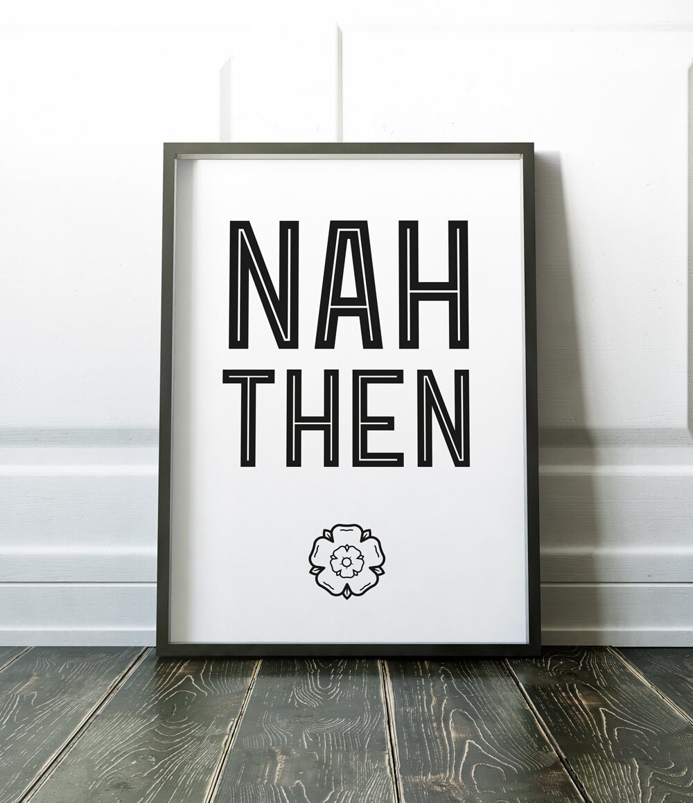 Yorkshire Typography Art Print, Dialect Print, Modern Art Print, Wall ...