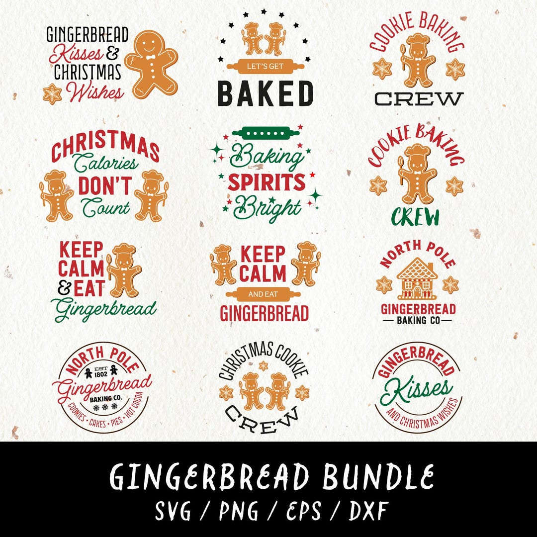 Gingerbread SVG | Gingerbread Man SVG Bundle | Oven Mitt Svg ...