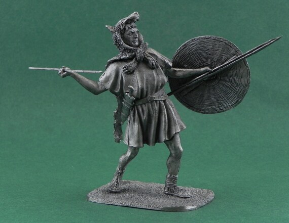 Tin toy soldier Roman veles 2 BC. Metall sculpture 54 mm | Etsy