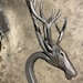 Stag Fire Poker / Blacksmith Fire Pit Tool / Hand Forged - Etsy