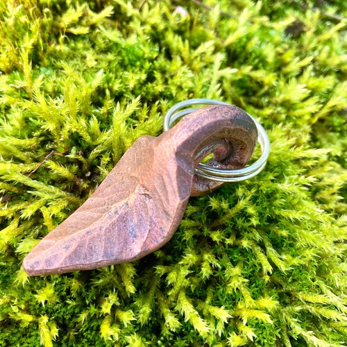Hand Forged Leaf Keyring / Key Fob / Blacksmith Leaf - Etsy UK