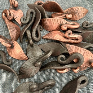 Hand Forged Leaf Keyring / Key Fob / Blacksmith Leaf - Etsy UK
