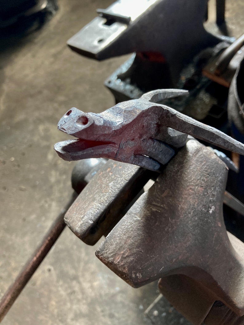 Dragon Fire Poker / Hand Forged / Blacksmith Fire Pit Tool - Etsy