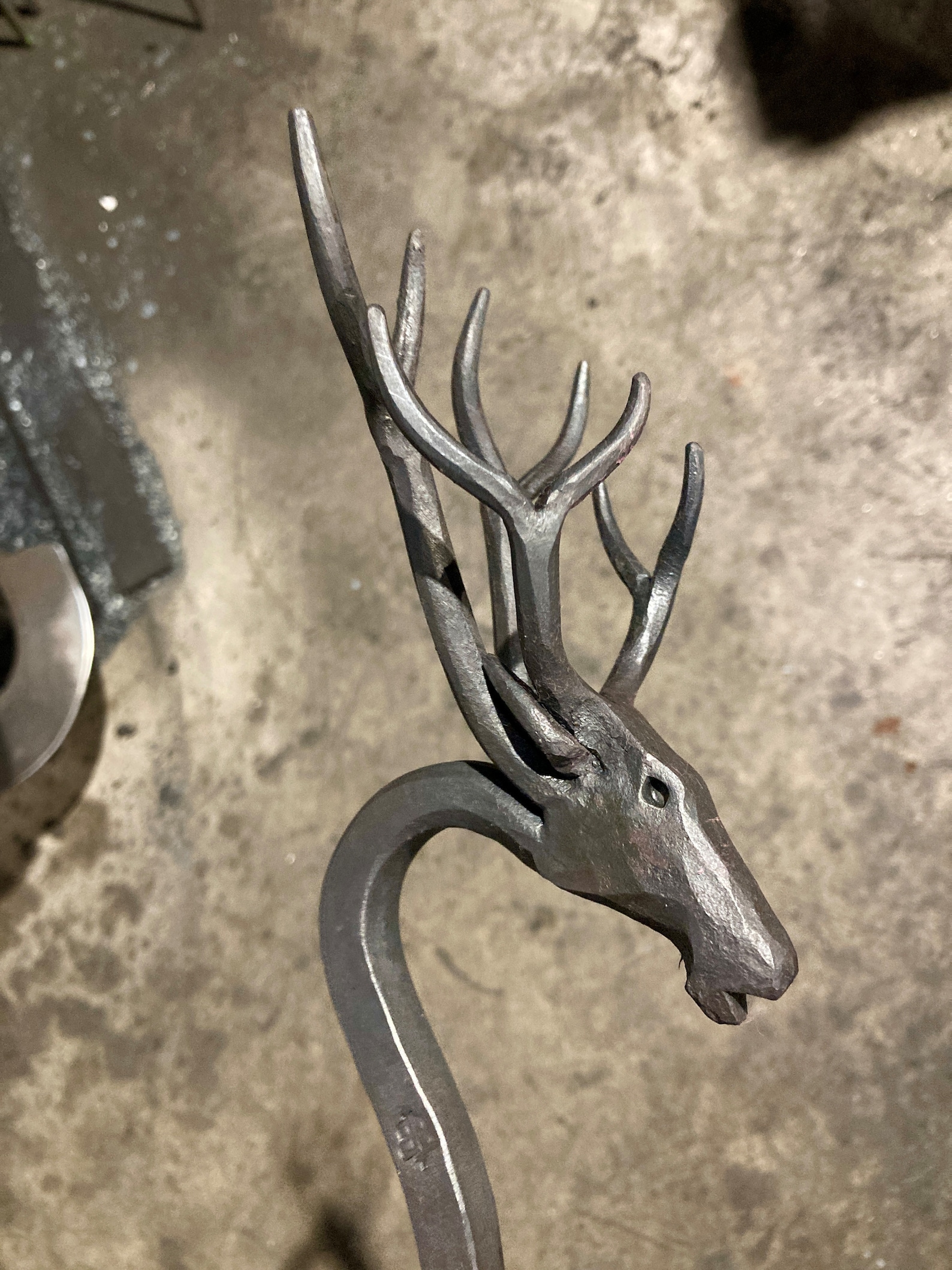 Stag Fire Poker / Blacksmith Fire Pit Tool / Hand Forged - Etsy