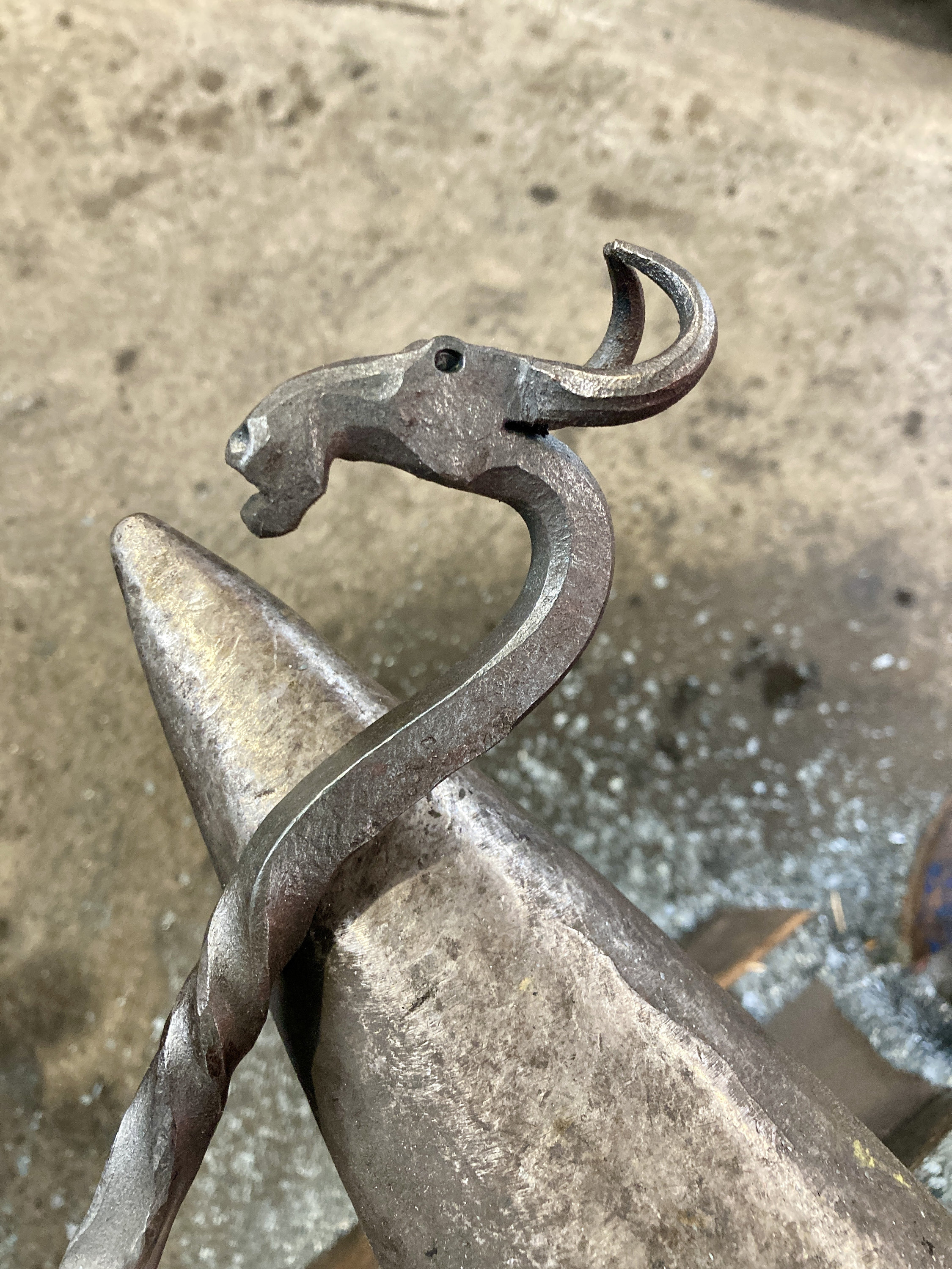Bull's Head Fire Poker / Blacksmith Fire Pit Tool / Hand - Etsy UK