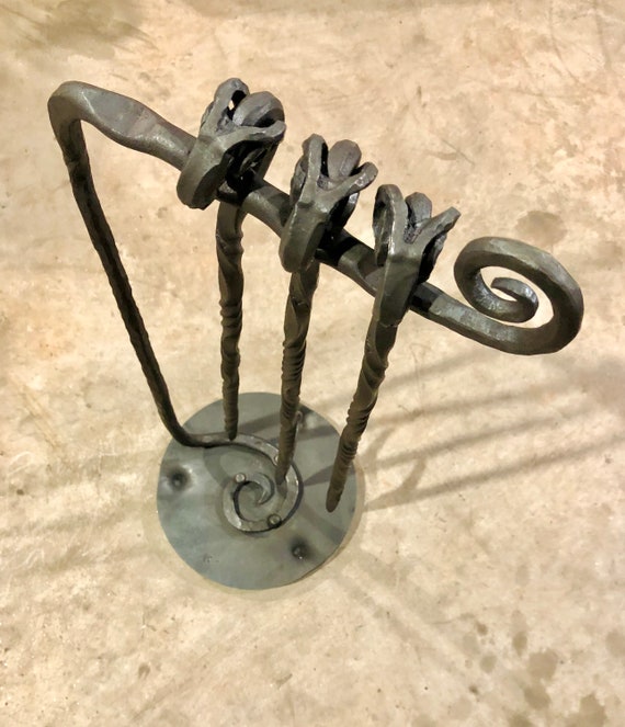 Spiral fire tool / companion set stand | Etsy