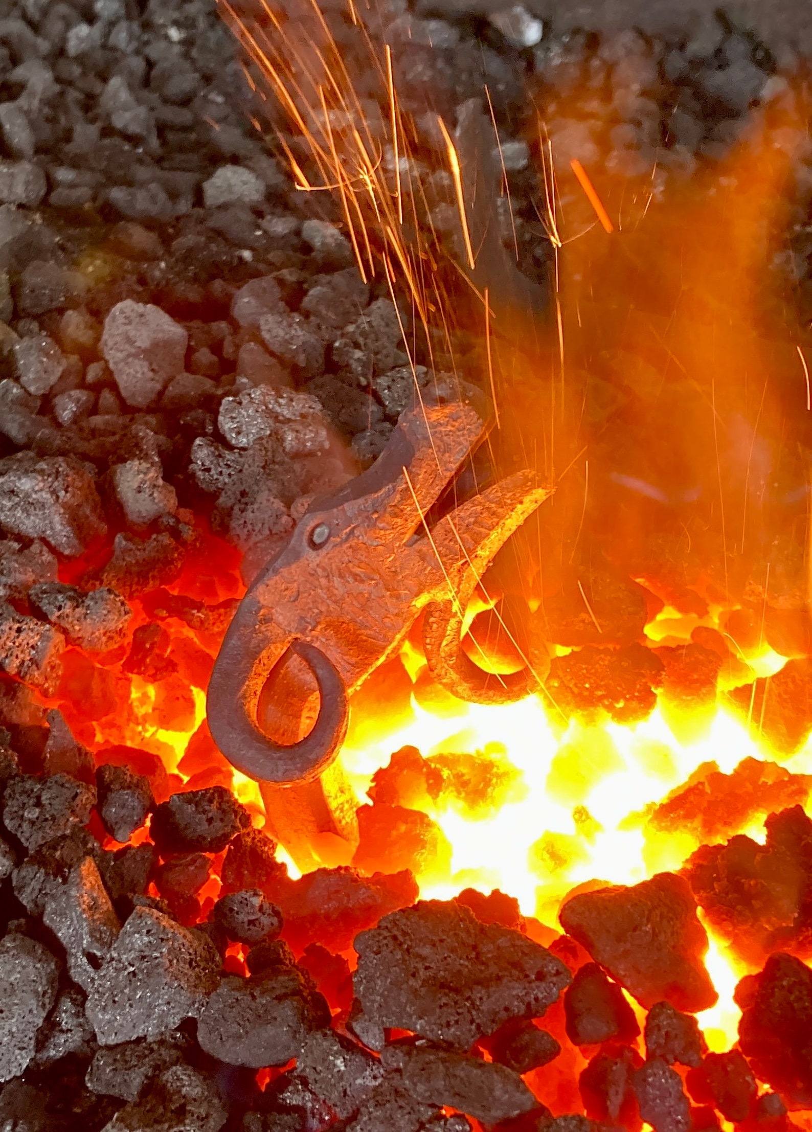 Dragon Fire Poker / Hand Forged / Blacksmith Fire Pit Tool | Etsy