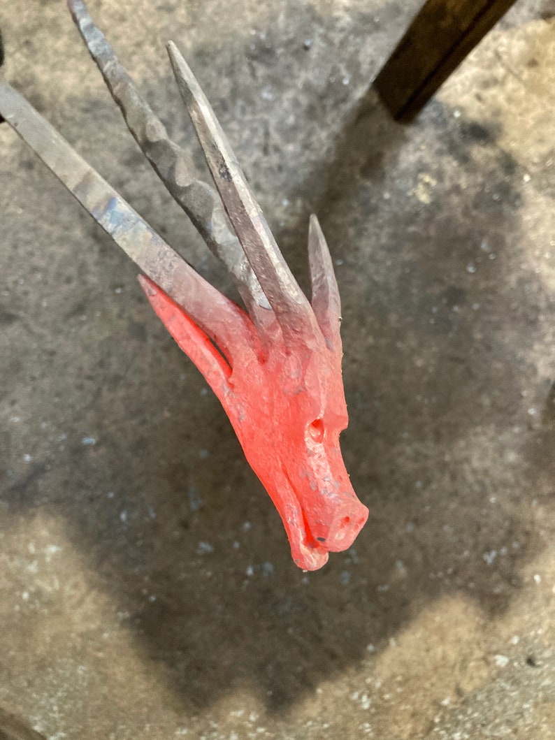Dragon Fire Poker / Hand Forged / Blacksmith Fire Pit Tool - Etsy