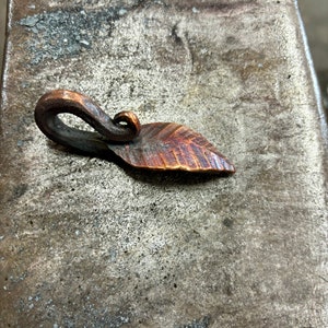 Hand Forged Leaf Keyring / Key Fob / Blacksmith Leaf - Etsy UK