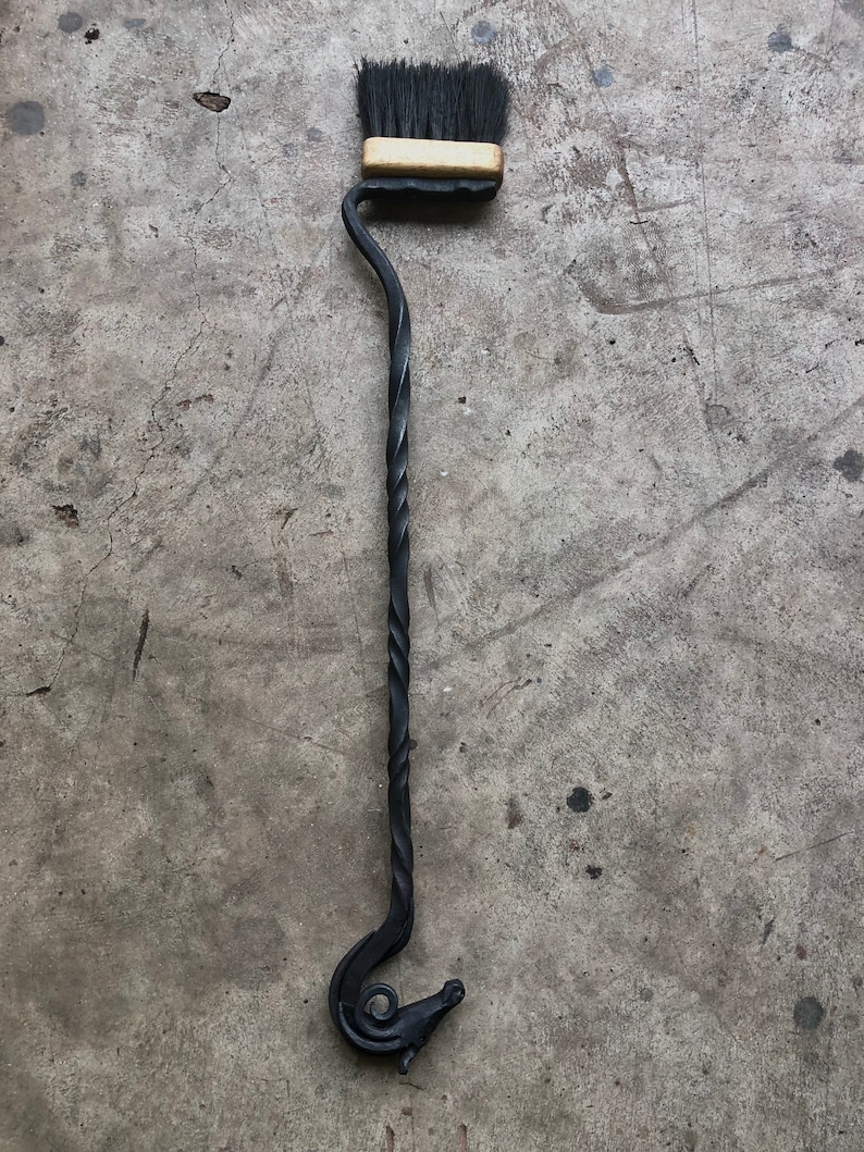 Hand Forged Fireplace Brush / Fire Tool / Companion Set - Etsy
