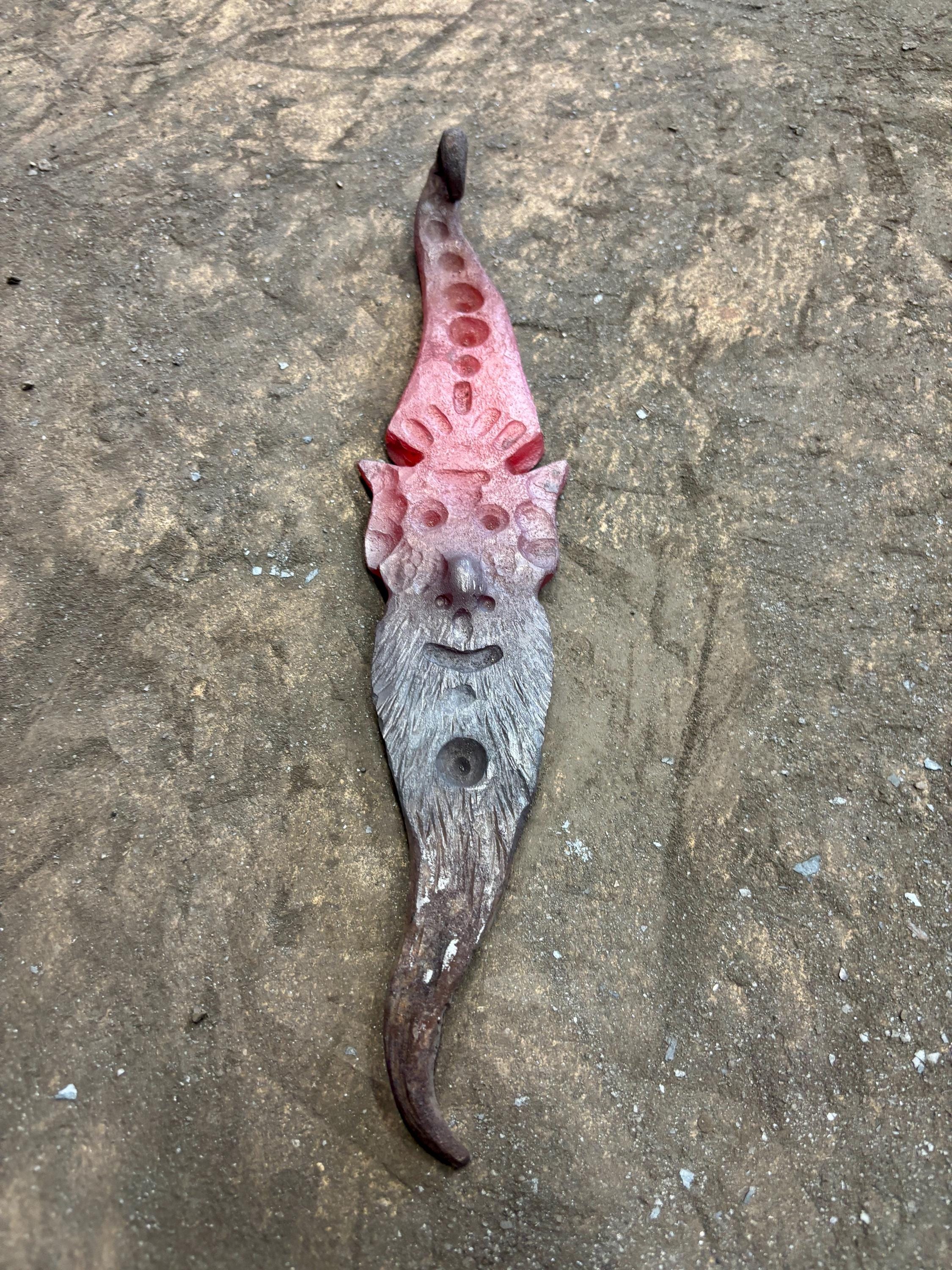 Hand Forged Wizard Face / Gnome Hooks / Blacksmith - Etsy