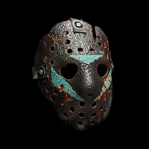 Hell Fire Hockey Mask-horror Mask-horror Cosplay-halloween Mask-prop ...