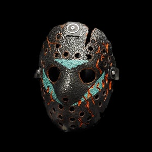 Hell Fire Hockey Mask-horror Mask-horror Cosplay-halloween Mask-prop ...