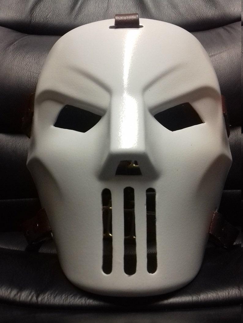 CJ Style Clean Version Hockey Mask Tan Leather Strap Edition | Etsy