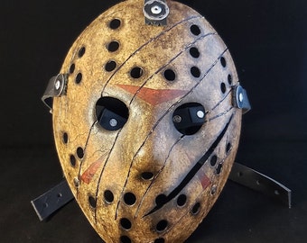 VS battle Damaged Hockey Mask Prop | Etsy UK