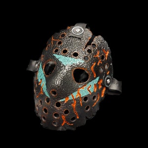 Hell Fire Hockey Mask-horror Mask-horror Cosplay-halloween Mask-prop ...