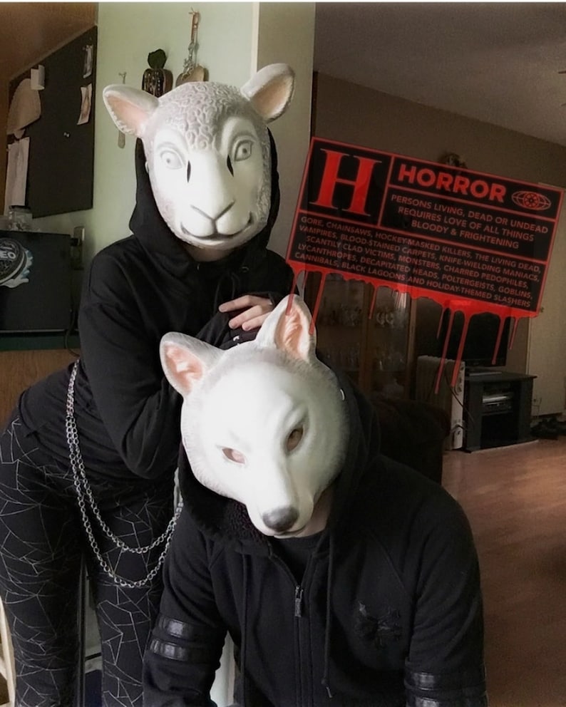 Hit Man Lamb Mask Animal Mask Horror Mask Halloween Mask - Etsy