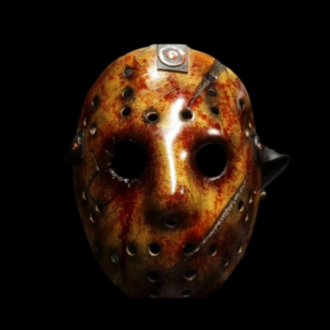 VS Bloody "battle Damage" Prop Replica Hockey Mask - Horror Memorabilia ...