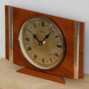 Vintage Acctim Mantel Clock 22cm Wooden Retro Mid Century 70s Desk ...