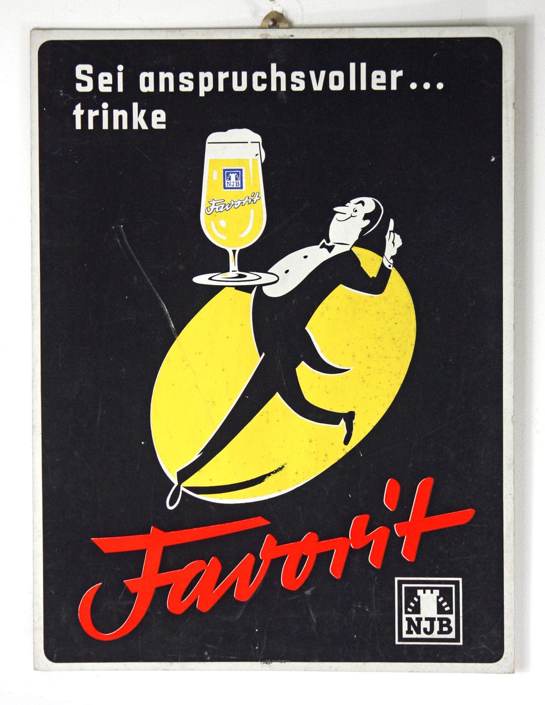 Vintage Beer Advertising Sign 40cm German Advertising Sign Bar Sign ...