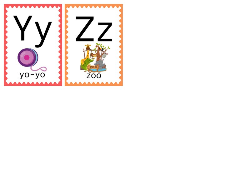 Printable Flashcards - Alphabet for Kids - Etsy