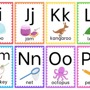 Printable Flashcards - Alphabet for Kids - Etsy