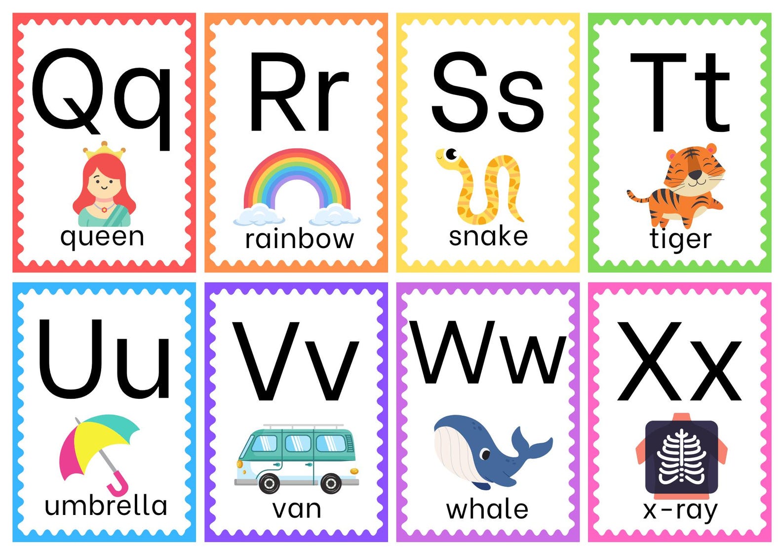 Printable Flashcards - Alphabet for Kids - Etsy