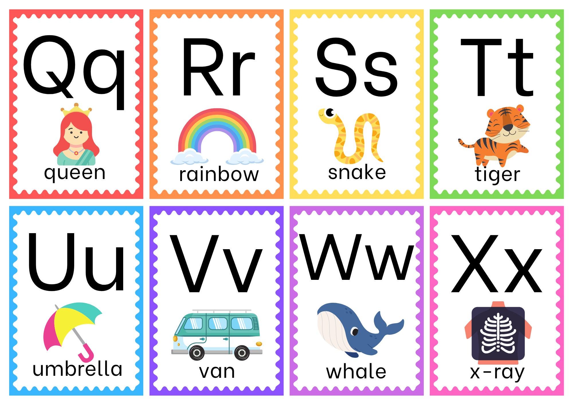 Printable Flashcards - Alphabet for Kids - Etsy
