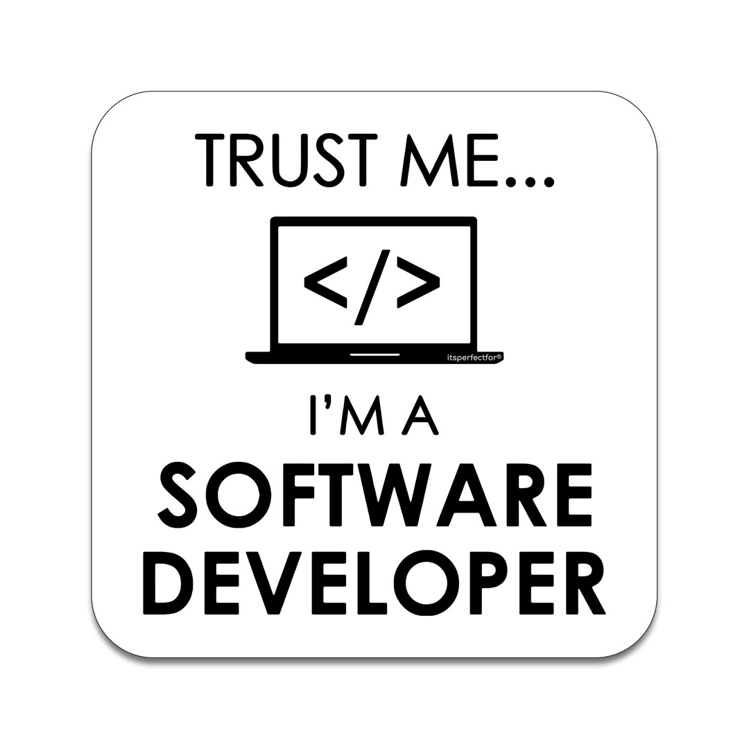 Software Developer Funny Drinks Coaster. IT Professional Christmas or ...