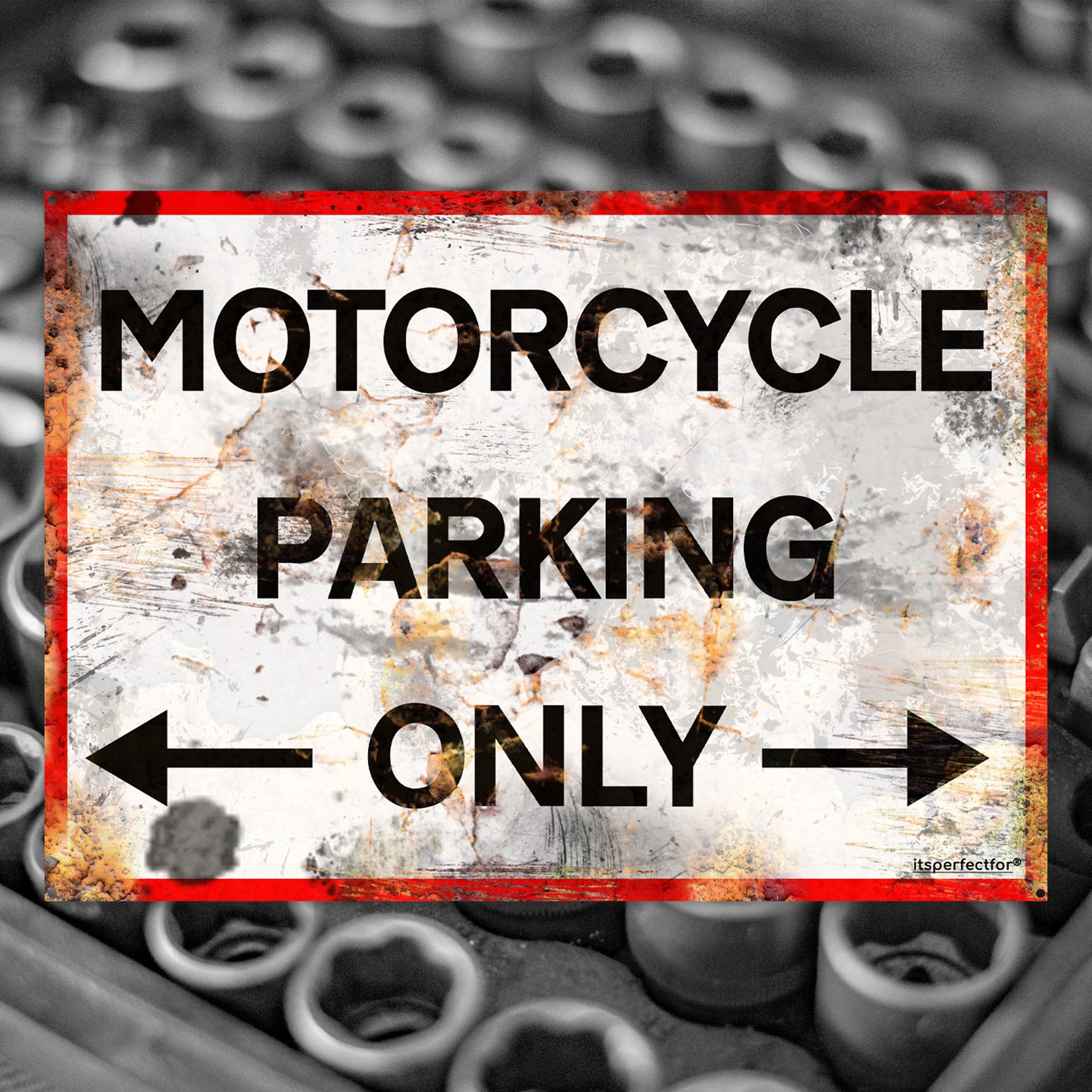 Motorcycle Parking Only Metal Sign - Biker Man Cave Decor - Etsy UK