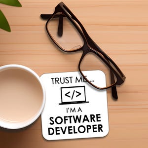 Software Developer Funny Drinks Coaster. IT Professional Christmas or ...