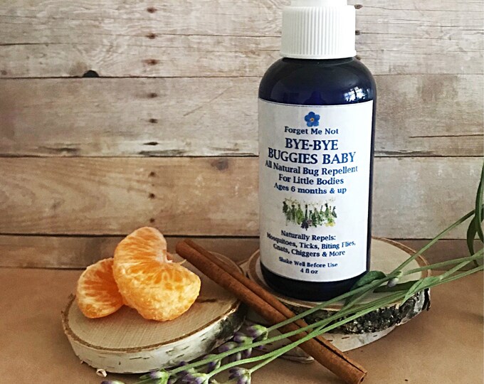 Natural Baby & Childrens Bug Repellent. Bye-bye Buggies Baby 4 Oz Deet ...