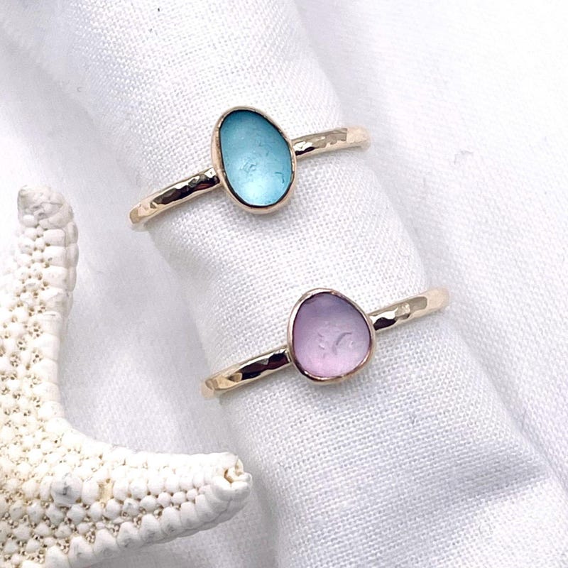 Sea Glass Rings - Etsy