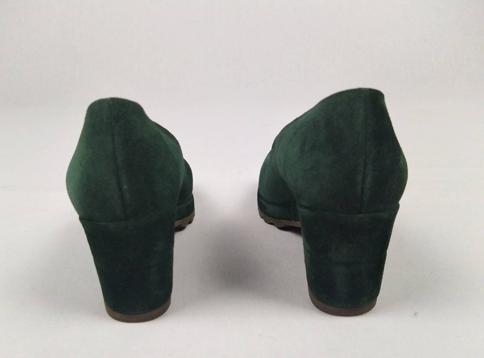 STEPHANE KÉLIAN Vintage 90s Green Suede Platform Pumps - Etsy