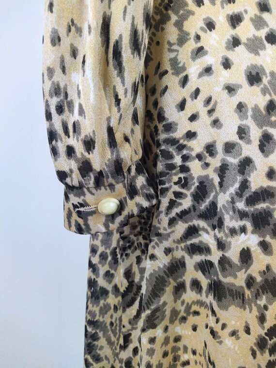 TISSUS LEONARD PARIS vintage 70s leopard print jersey… - Gem