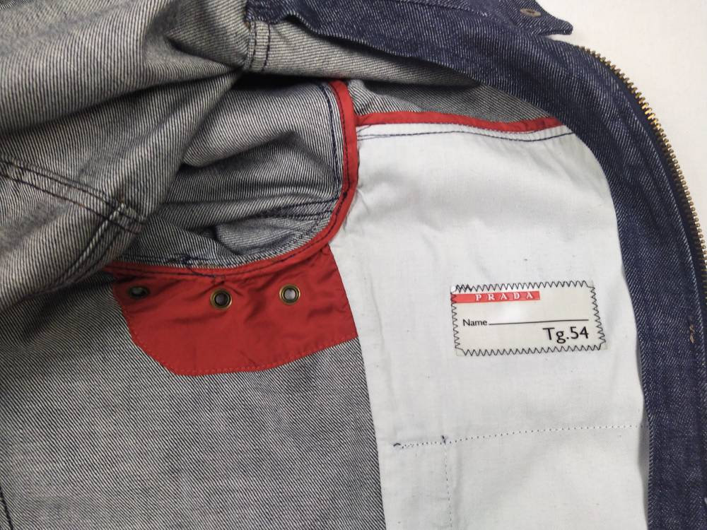 PRADA SPORT vintage men's zipper denim jacket PRADA SPORT vintage men's zipper denim jacket
