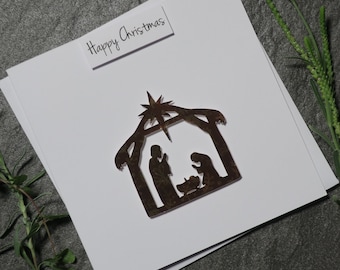 Handmade Christmas Classic Nativity Card. - Etsy