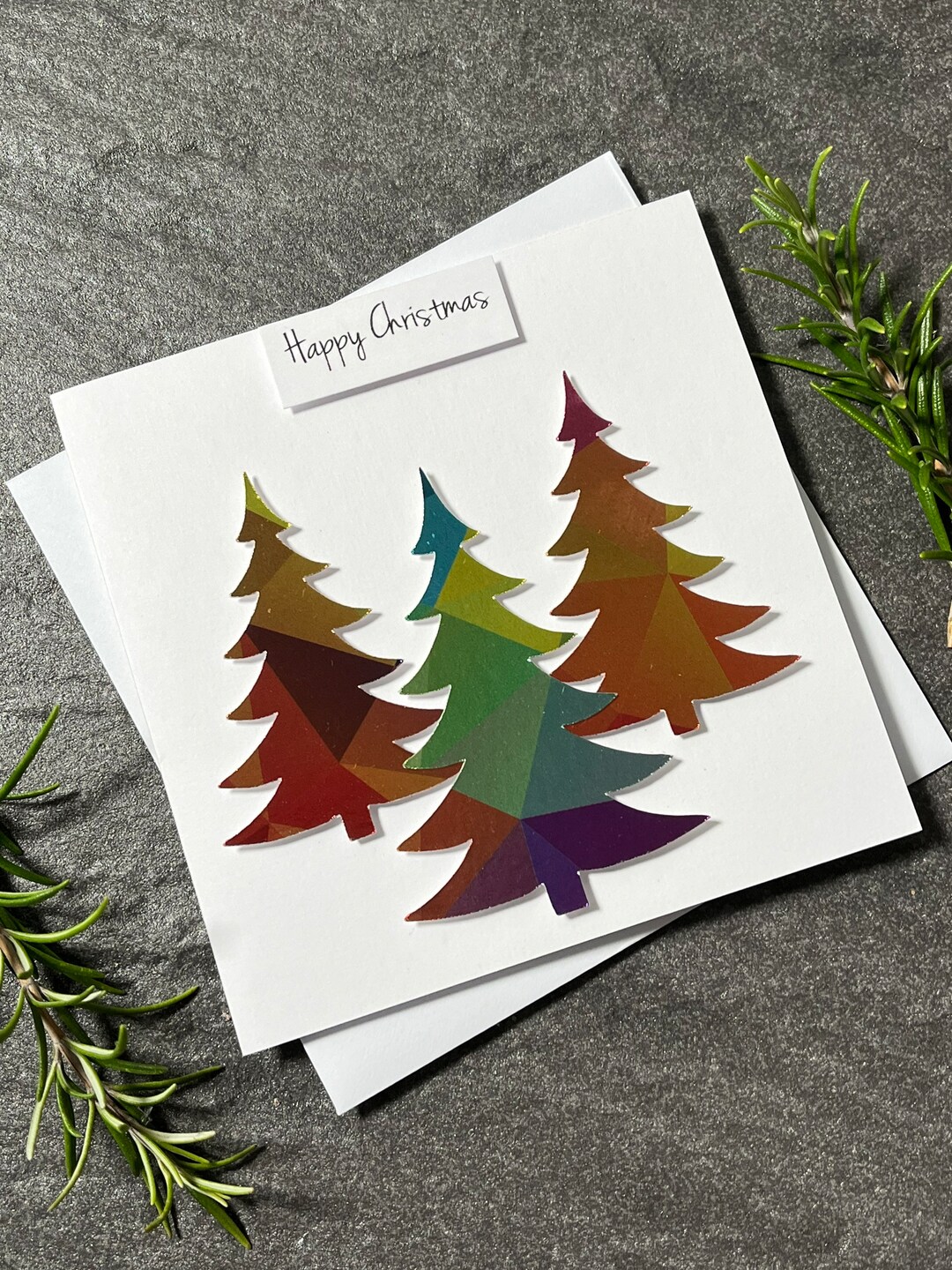 Christmas Trees Card - Etsy