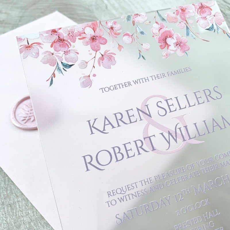 Acrylic Wedding Invitations - Etsy