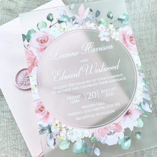 Acrylic Wedding Invitations - Etsy
