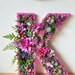 Custom Size Vibrant 3D Wall Letters, Living Wall Art, Faux Succulents ...