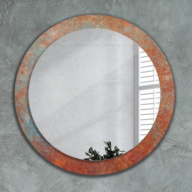 Round Copper Mirror - Etsy