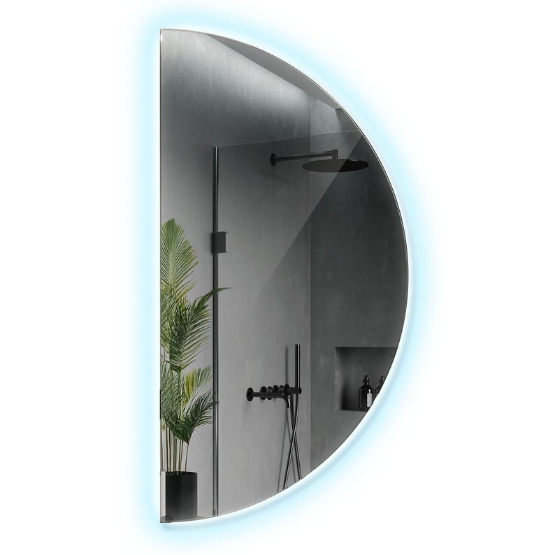 HALF MOON Mirror LED || 3 Light Variations, Half Circle Mirror, Hanging ...