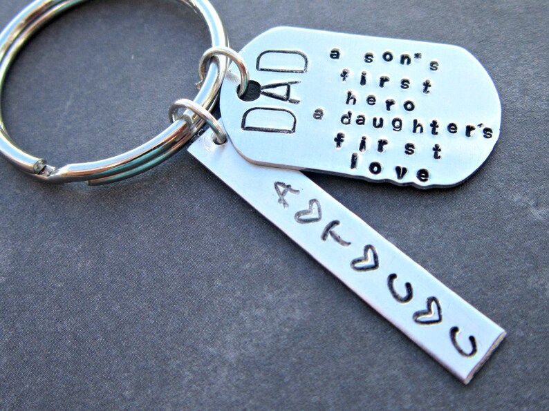 Custom Dad Keychain Custom Name Keychain Custom Dad Present | Etsy