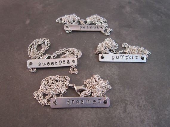 Name Charms Add on Charms Hand Stamped Charms Custom Name - Etsy