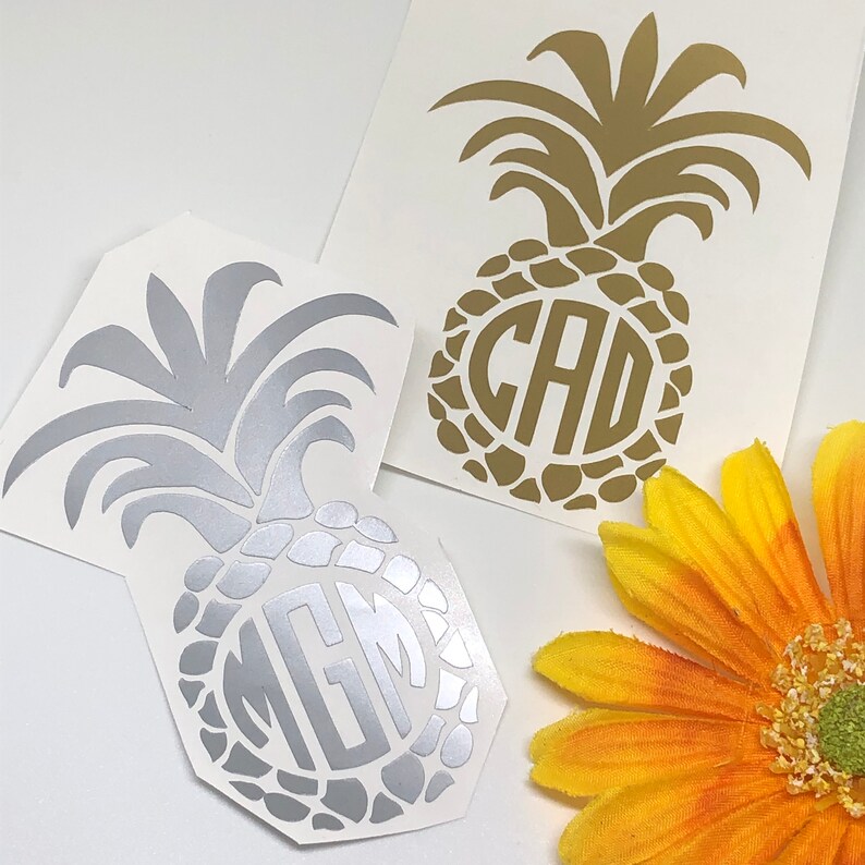 Monogram Decal Monogram Sticker Vinyl Monogram Initial DIY | Etsy