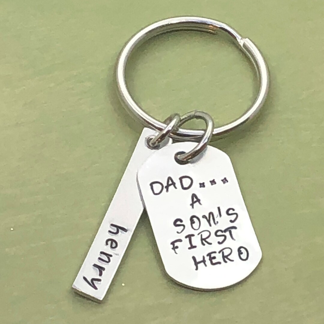 Fathers Day Keychain, Fathers Day Gift From Daughter, Fathers Day Gift ...