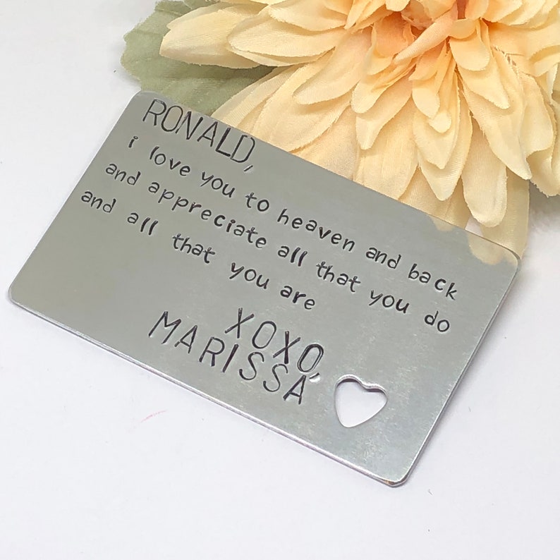 Wallet Card, Personalized Wallet Card, Custom Wallet Card, Love ...