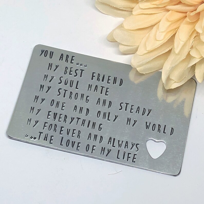 Wallet Card, Personalized Wallet Card, Custom Wallet Card, Love ...
